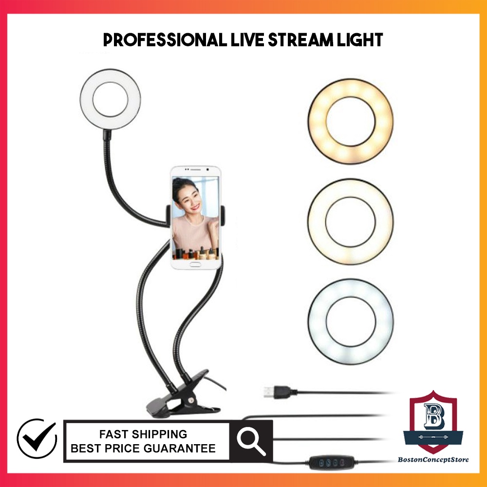 BOSTON Professional Live Stream Light / Lampu Untuk Buat Live Online ...