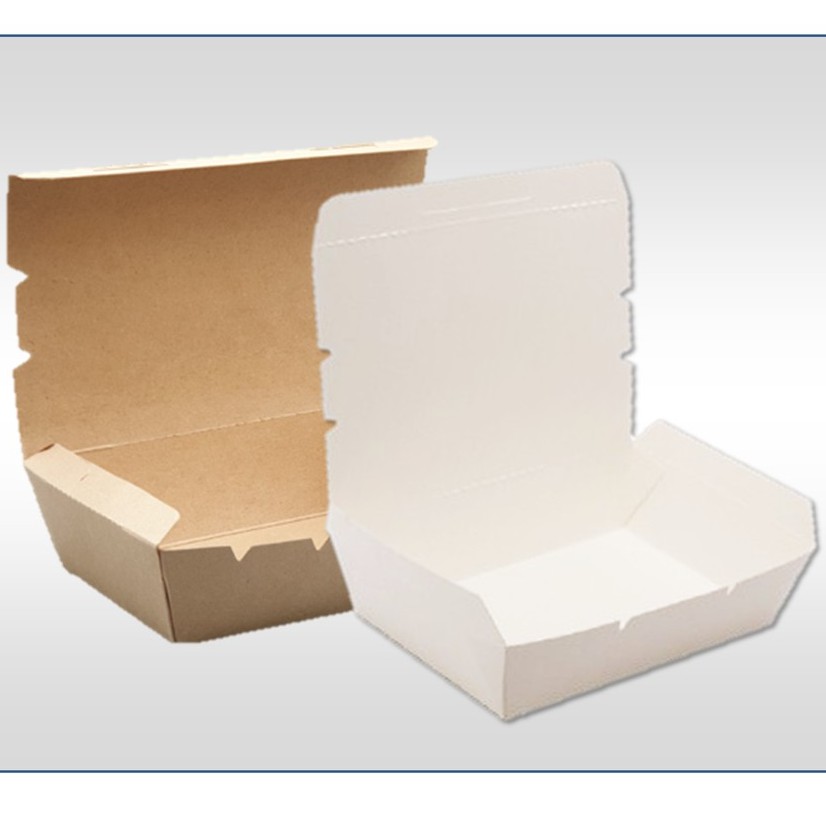 50pcs/set- Paper Lunch Box / Take Away / Disposable / Degradable ...