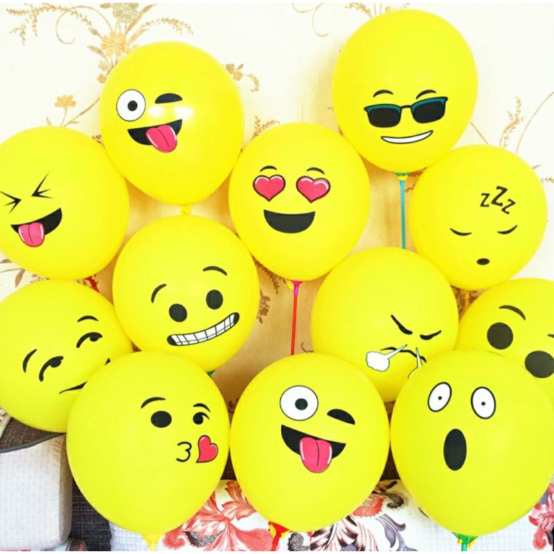 Emoji balloon(10pcs)/ballon emoji/belon mainan | Shopee Malaysia