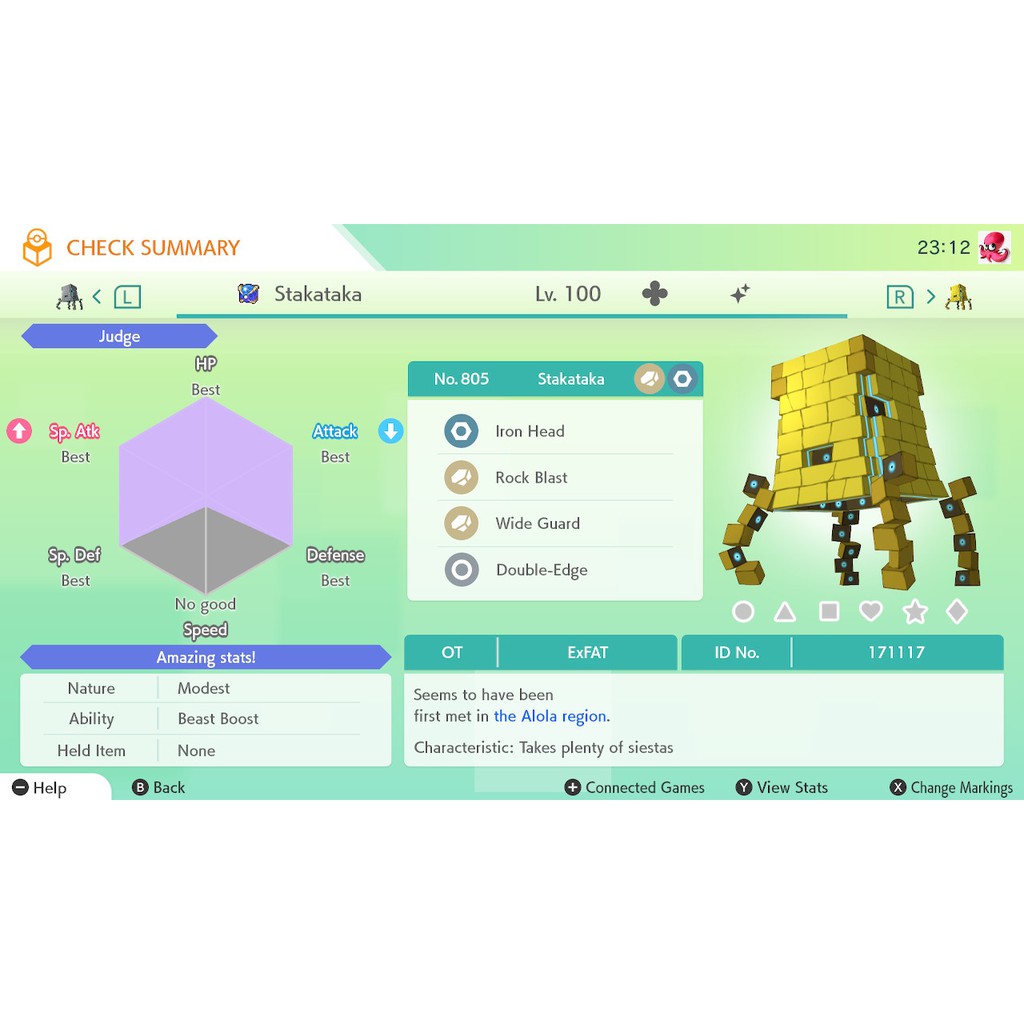 Pokemon Sword and Shield | Shiny Stakataka | Shopee Malaysia