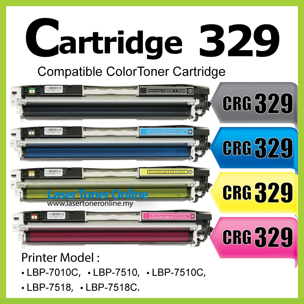 Compatible Canon CRG Cartridge 329 CRG329 LaserShot LBP7010C LBP7018C ...