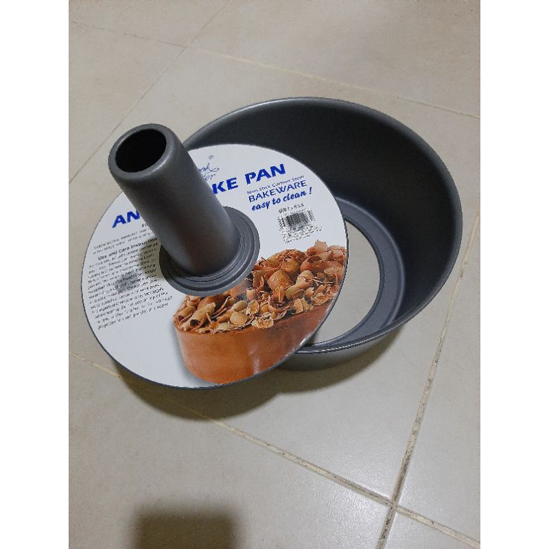 LOYANG KEK 10 INCI ANGEL FOOD TUBE CAKE PAN ( removable base) | Shopee ...
