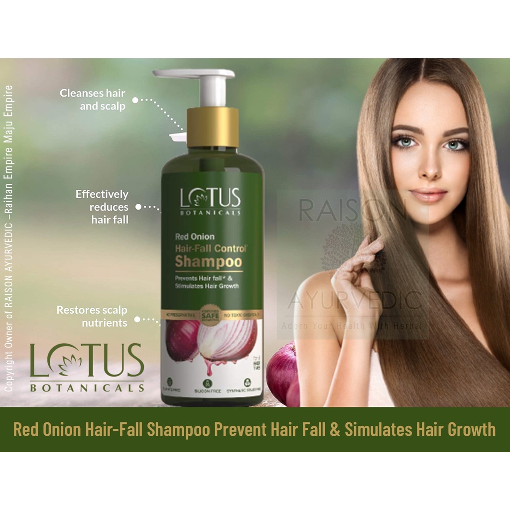 Lotus Botanicals Red Onion Hair Fall Control Shampoo All Hair Types ...