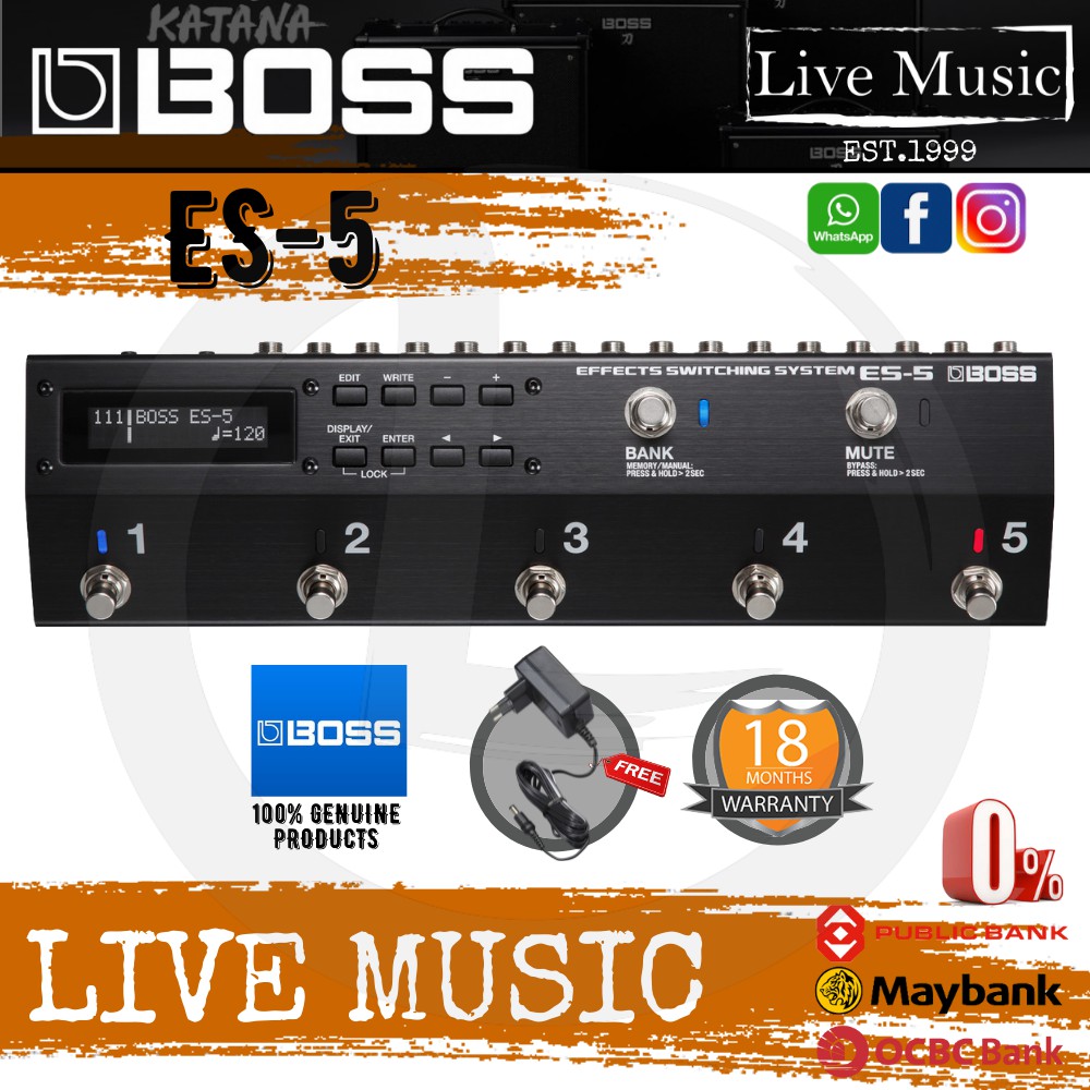 Boss Es 5 Guitar Effects Switching System Es5 Shopee Malaysia 