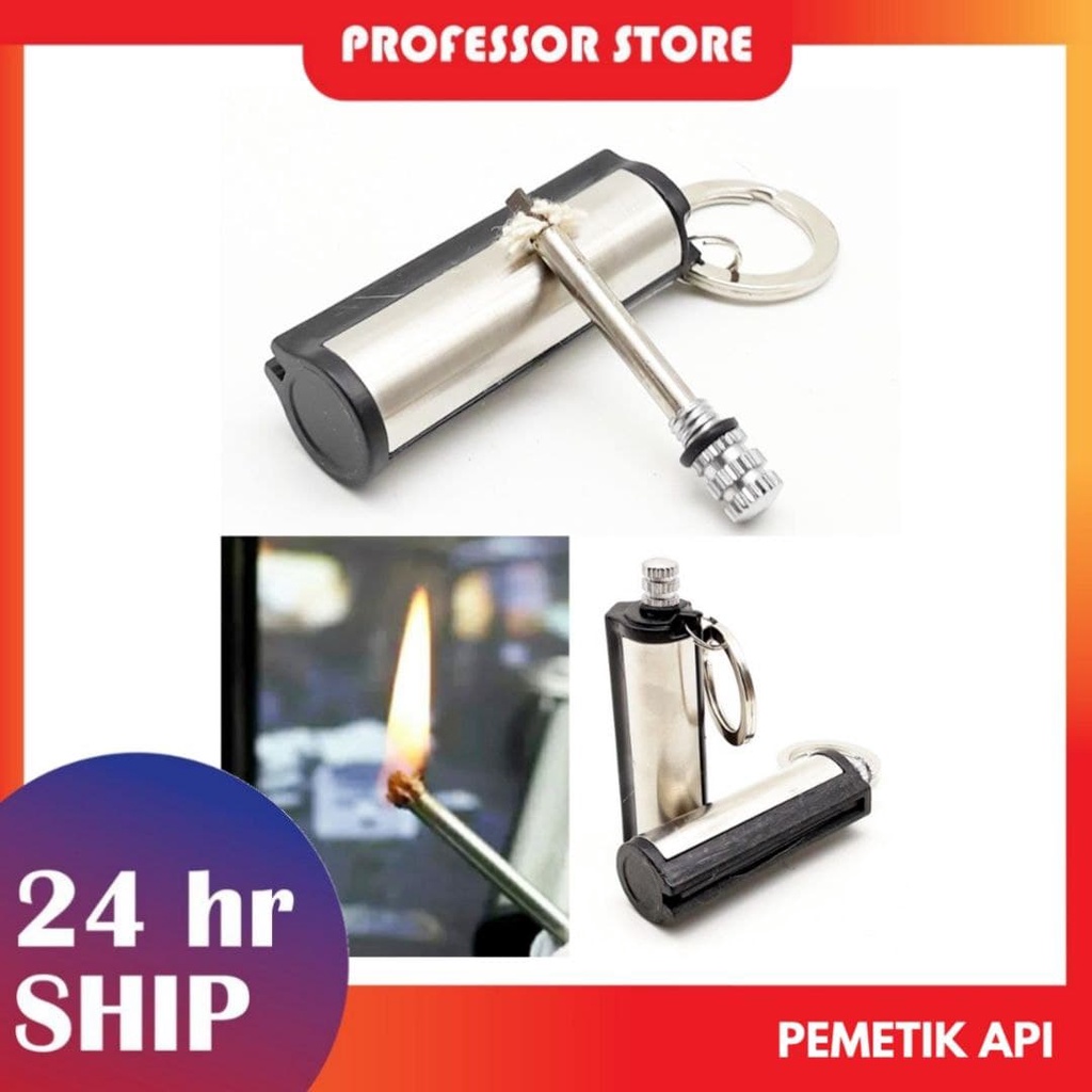 Kotak Padanan Pemetik Api / Metal Fire Starter Flint Matchstick Box ...