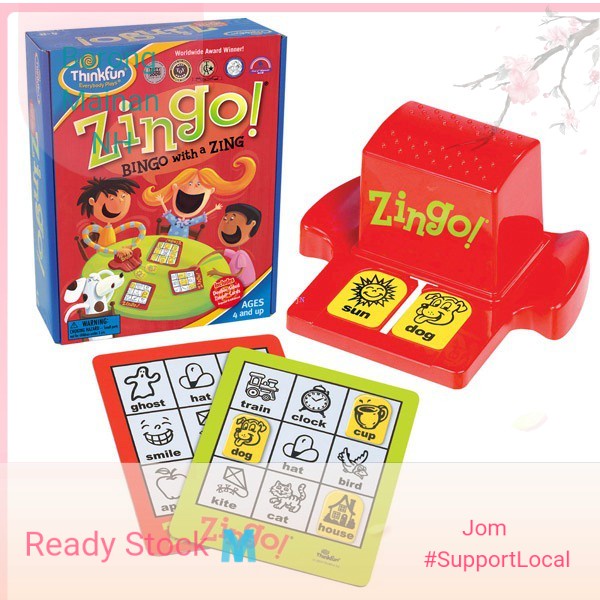 Set Zingo Bingo Kids Multiplayer Toys Party Family Game / Kad Mainan ...