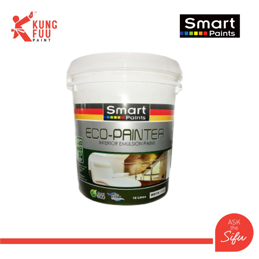 [CLEARANCE STOCK] Smart Paints 7 Litre Eco Painter Interior Emulsion Paint (White) | Shopee Malaysia