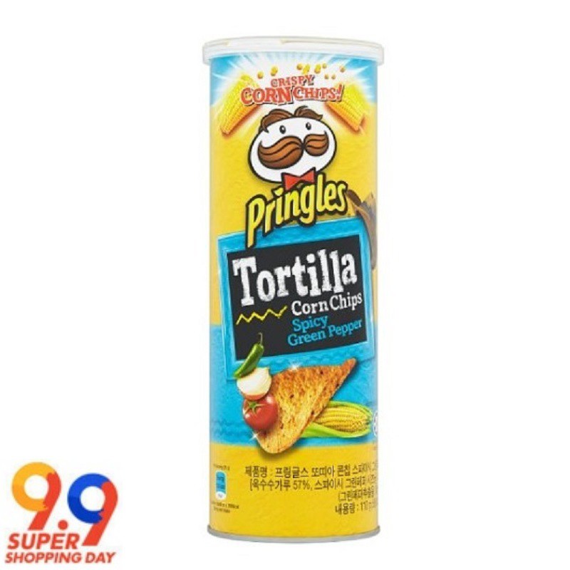 Pringles Spicy Green Pepper Tortilla Corn Chips 107g | Shopee Malaysia