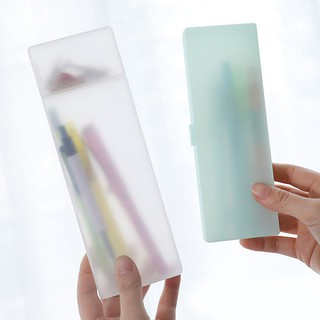 Cute Clear Plastic Pencil Case Pen Box Student School Stationery With ...