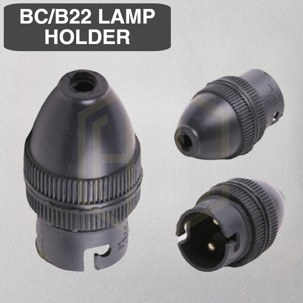 B22 Lamp Holder B22 Holder BC Holder Lampu Light Holder - BLACK ...