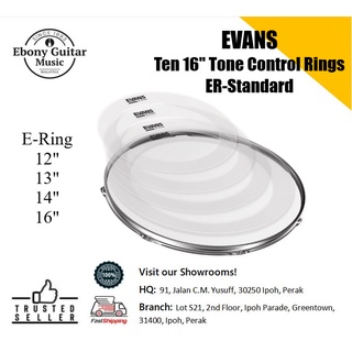 Evans E-Rings Standard Pack 4-piece Overtone Control Ring Package with ...
