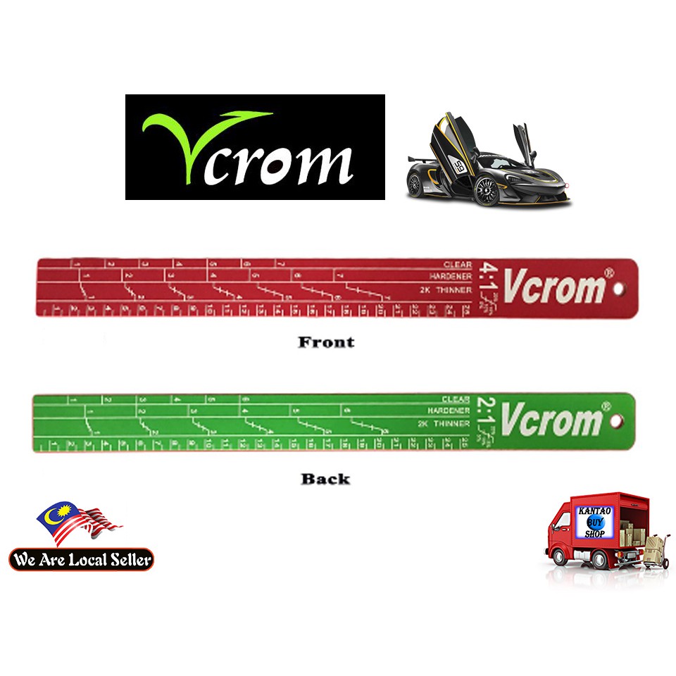 VCROM Car Paint Measuring Scale Mixing Ruler | Shopee Malaysia