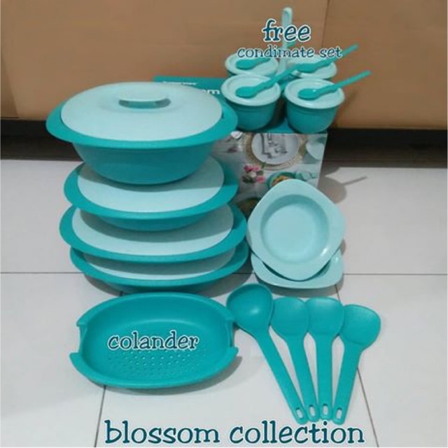 Tupperware Blossom Collection Set + Free ( Bowl + Condimate ) | Shopee ...