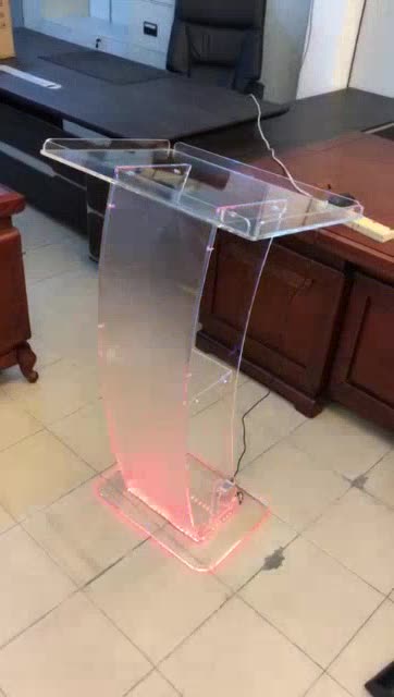 WE Rostrum Stand podium acrylic Rostrum with LED light | Shopee Malaysia