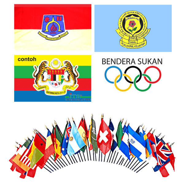 TEMPAHAN PELBAGAI SAIZ BENDERA SEKOLAH & JENIS-JENIS BENDERA (SET OF 2 ...