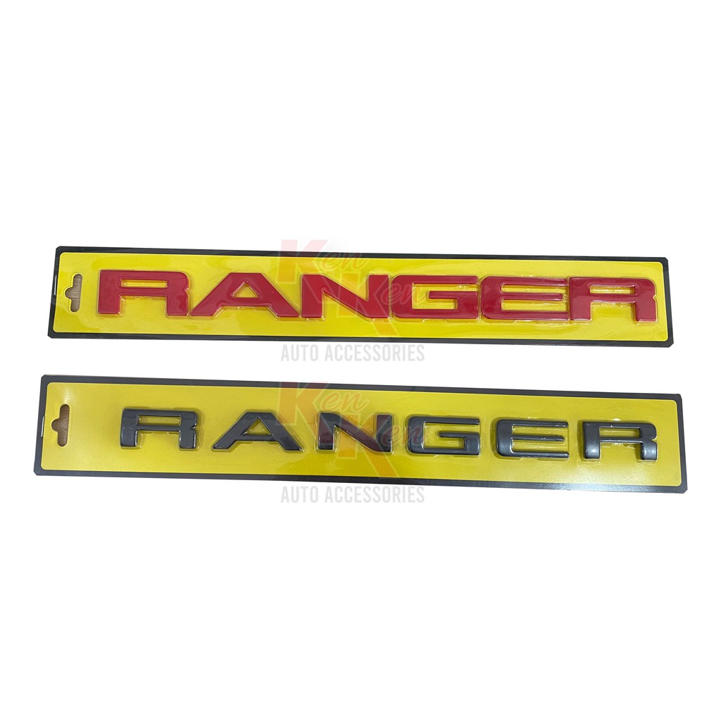 Ford Ranger Wording Word Emblem (Black/Red) | Shopee Malaysia