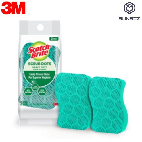 3M Scotch Brite - Scrub Dots Heavy Duty Scrub Sponge / Scouring Sponge ...