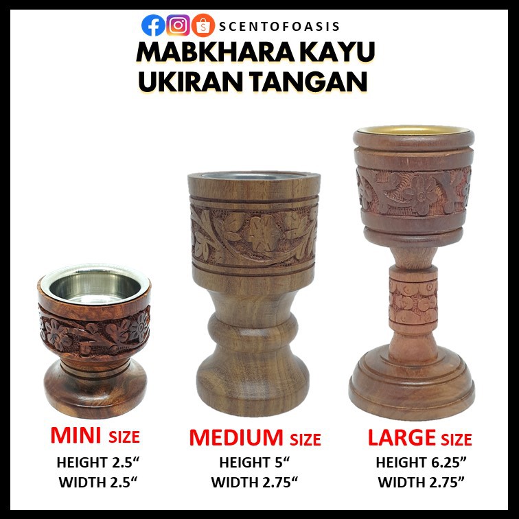 MABKHARA KAYU UKIRAN TANGAN, ENGRAVED WOODEN MABKHARA Arabian incense ...