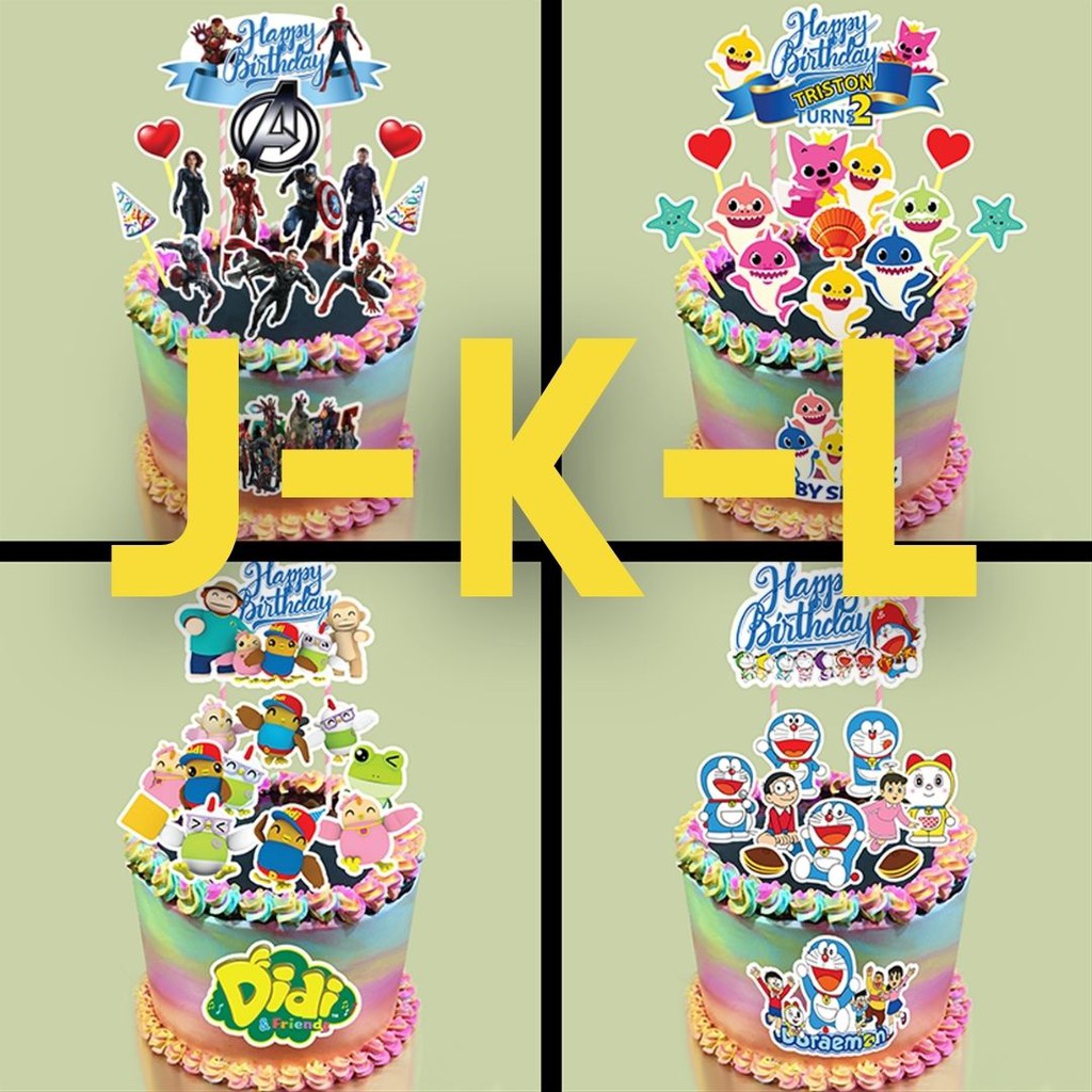 Cake Topper Cupcake Topper Kek Topper for Girl Boy Pony Disney Princess ...