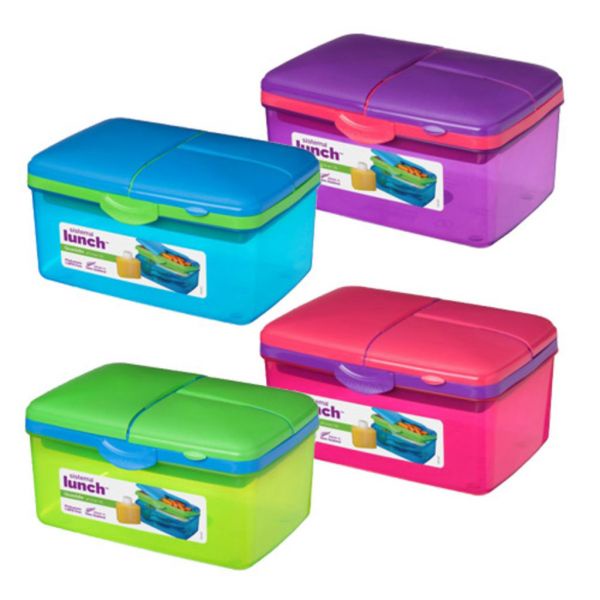 Sistema Lunch 2L Quaddie Lunch Box Food Storage - Assorted Colours ...