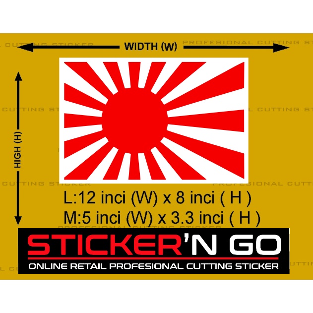 STICKER CUSTOM LOUDNESS JAPAN SUN FLAG | Shopee Malaysia