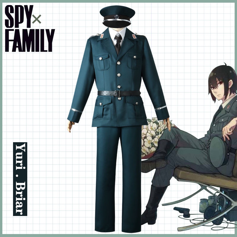 Anime Spy x Family Yuri Briar Cosplay Costumes Green Suit Military ...