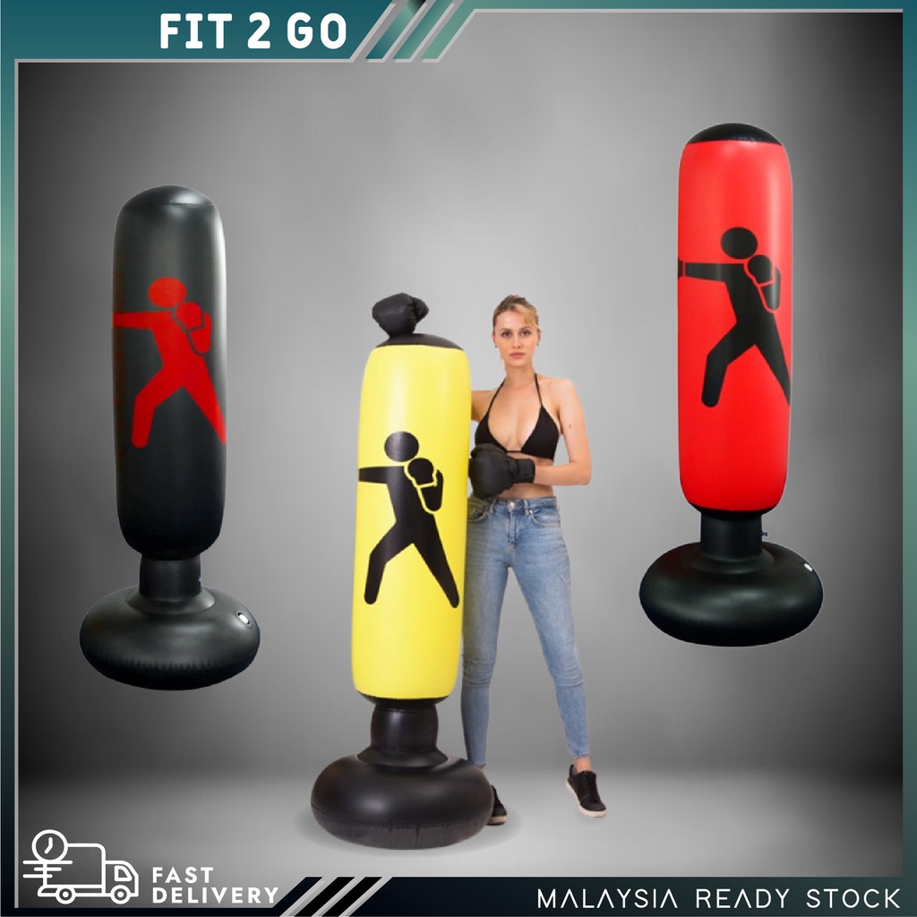 Inflatable Fitness Punching Bag Heavy Boxing Target Bag [160x65CM ...