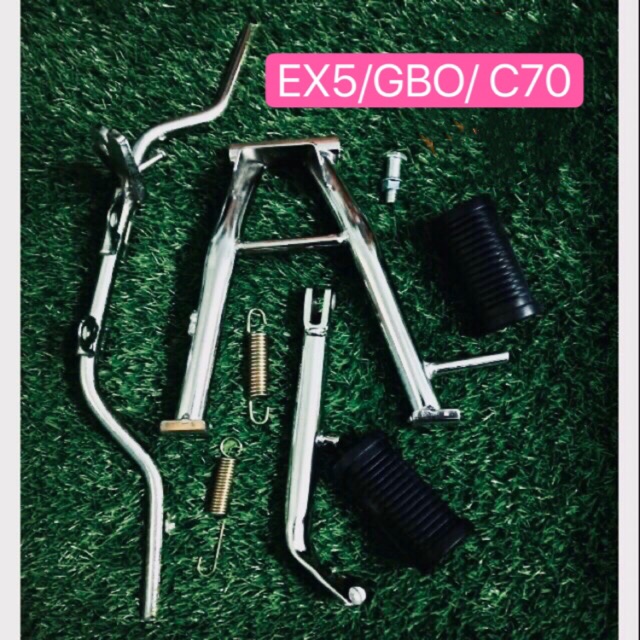 honda fame c70 gbo gboj ex5 ex5dream chrome stand footrest set besi step | Shopee Malaysia