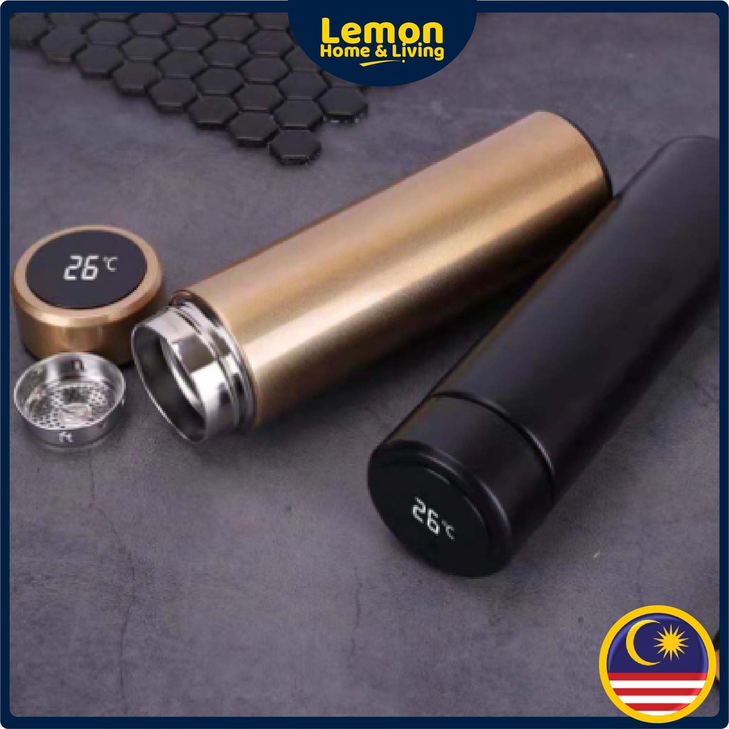 🍋 500ml LED Thermos Smart Temperature Flask with LED Display Vacuum ...