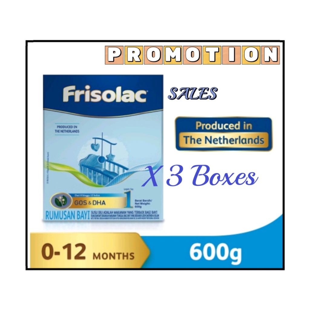 Frisolac Step 1 (600g x 3) NEW STOCK 2024(NEW PACKING) | Shopee Malaysia