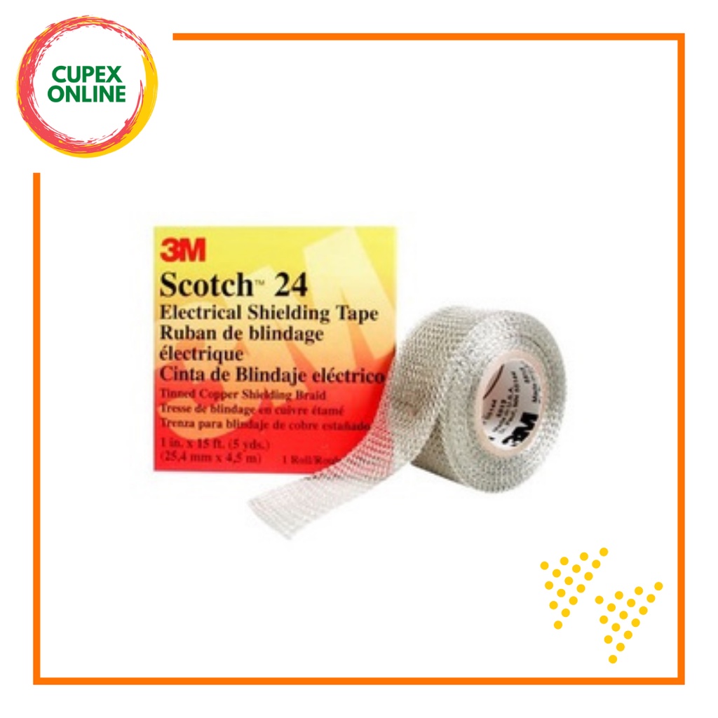 3M 24 Electrical Shielding Tape 25mm X 4.5m Silver (cupex) | Shopee ...