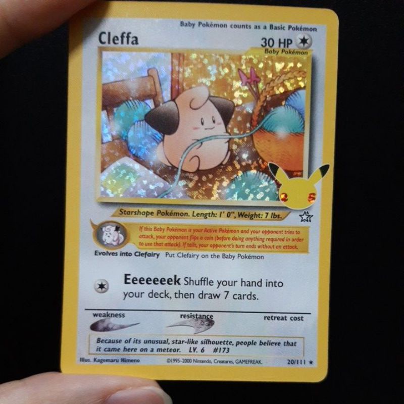 Pokemon Card TCG : 25th Celebrations : Cleffa 20/111 HOLO 100% Original ...