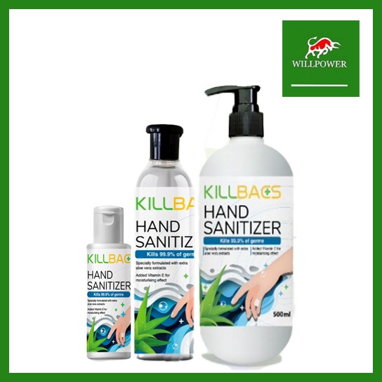 KillBac Hand Sanitiser | 75% Alcohol | Aloe Vera & Vitamin E | 50ML ...