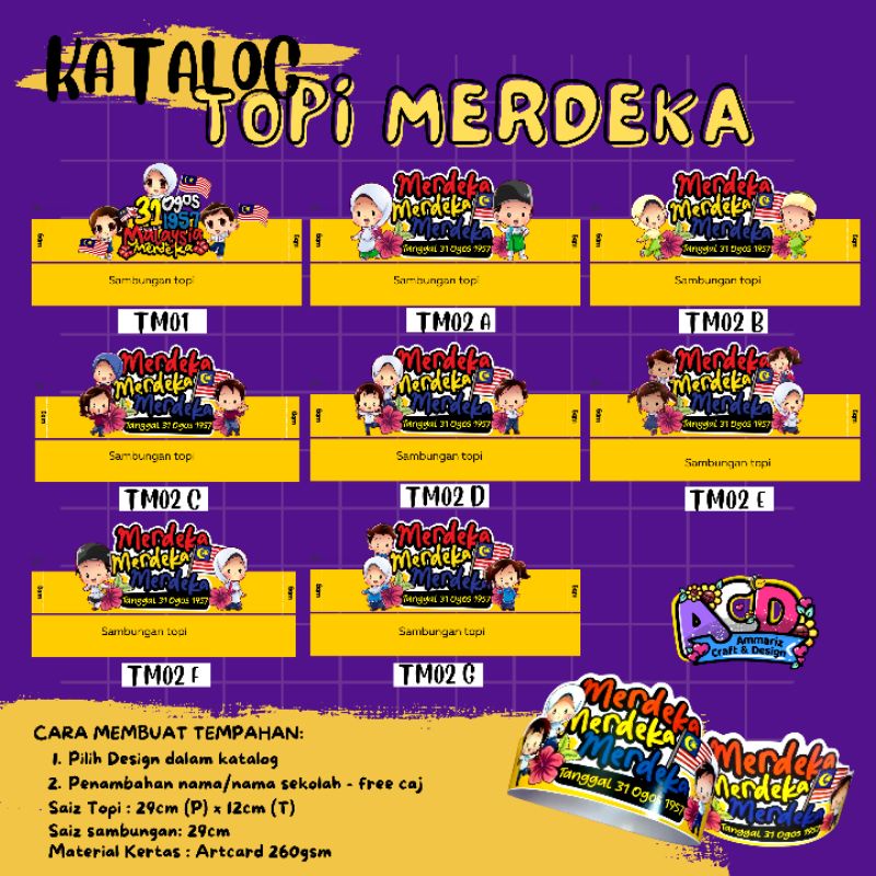 Topi Merdeka @ Crown Merdeka - Single | Shopee Malaysia