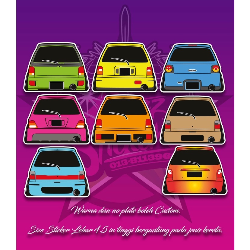 Sticker Belakang kereta kancil, Mira L200s, L5, L5 Classic | Shopee ...