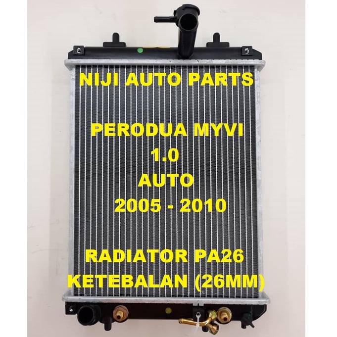 Radiator Perodua Myvi 1.0 Auto Tangki Air Kereta Ketebalan PA26 Double ...