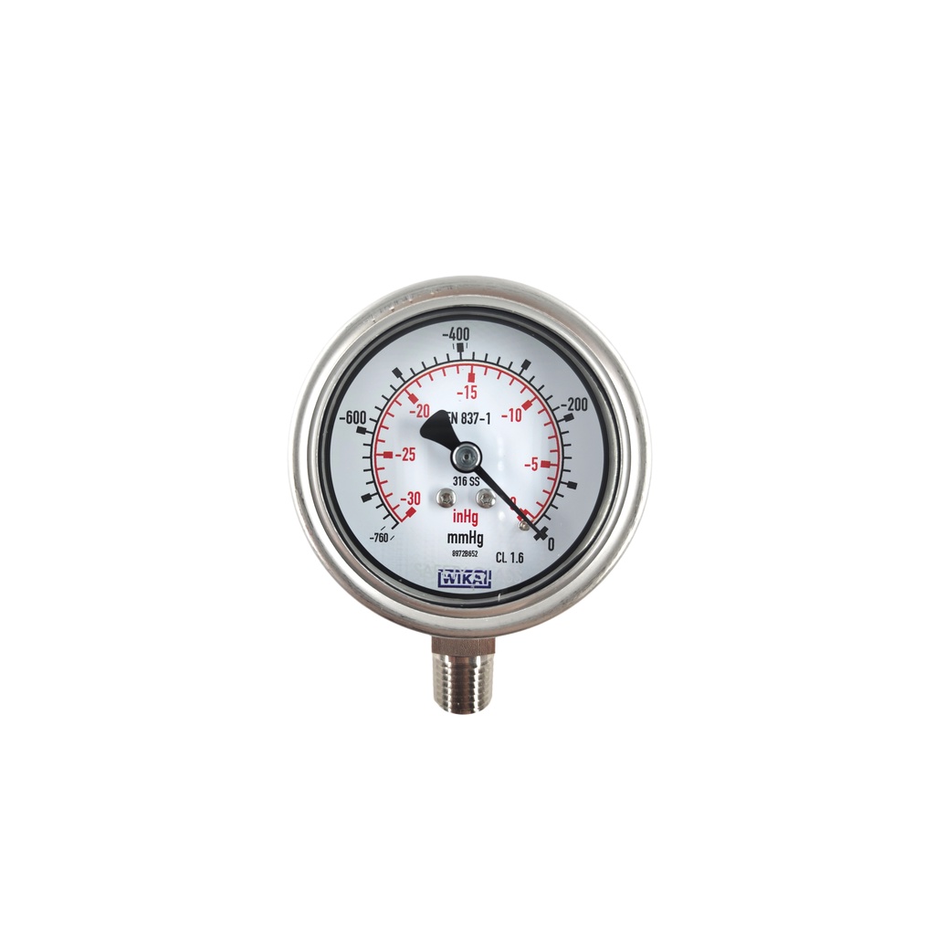 [100% Original] WIKA Fully Stainless Steel Pressure Gauges: 232.50.63_1/4" NPT (Bottom ...
