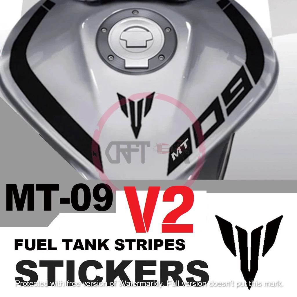 CFS407 Yamaha MT-09 MT09 V2 Logo Fuel tank Stiker Sticker Vinyl Decal ...