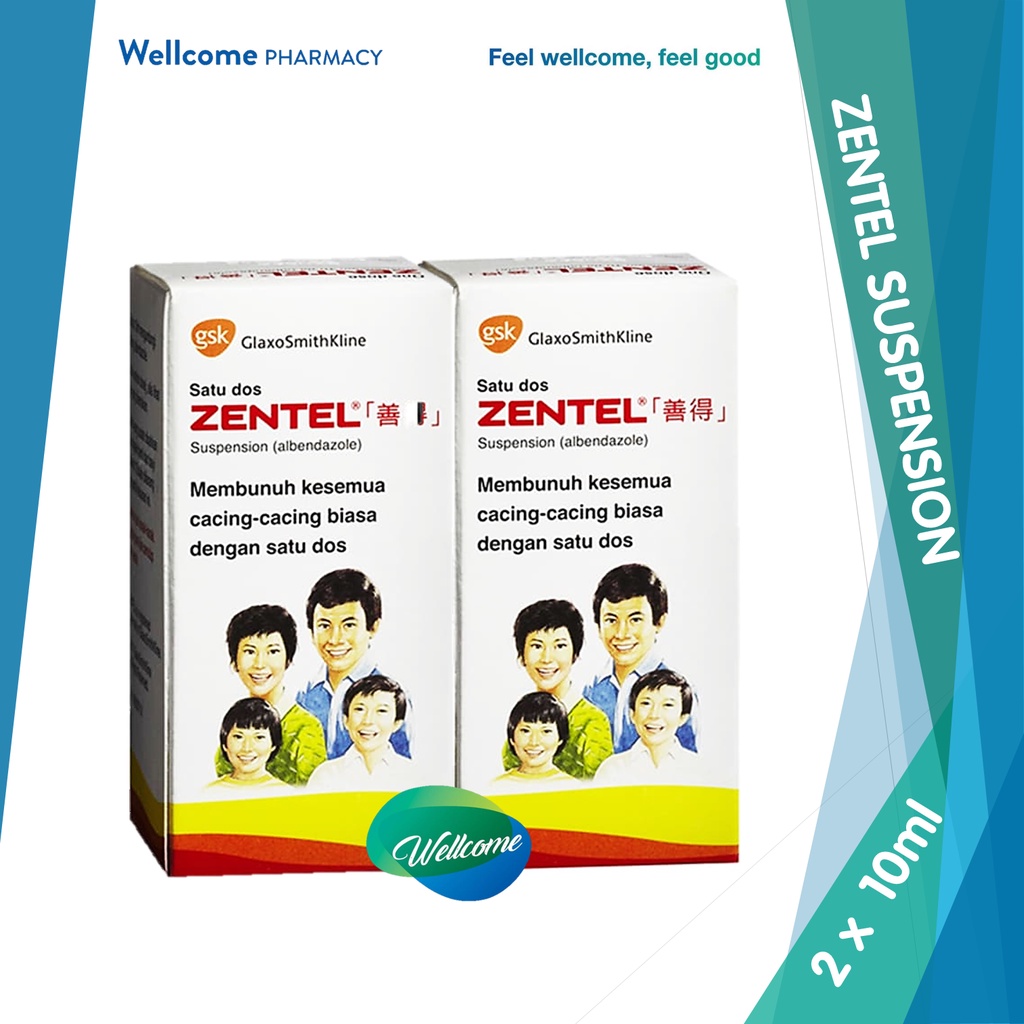Zentel Dewoeming Suspension with 400mg Albendazole - 2 x 10ml (Twin Pack) | Shopee Malaysia