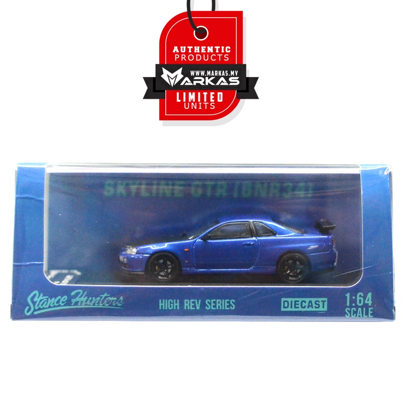 STANCE HUNTERS 1/64 NISSAN GTR R34 V-SPEC-II BLUE CARBON VERSION ...