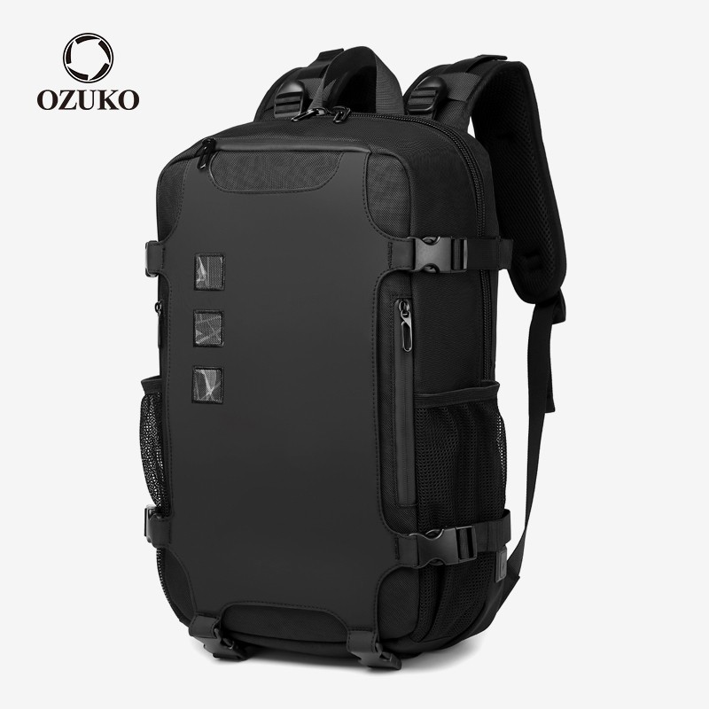 OZUKO Men Multifunction USB Charging Laptop Backpack Waterproof Travel ...