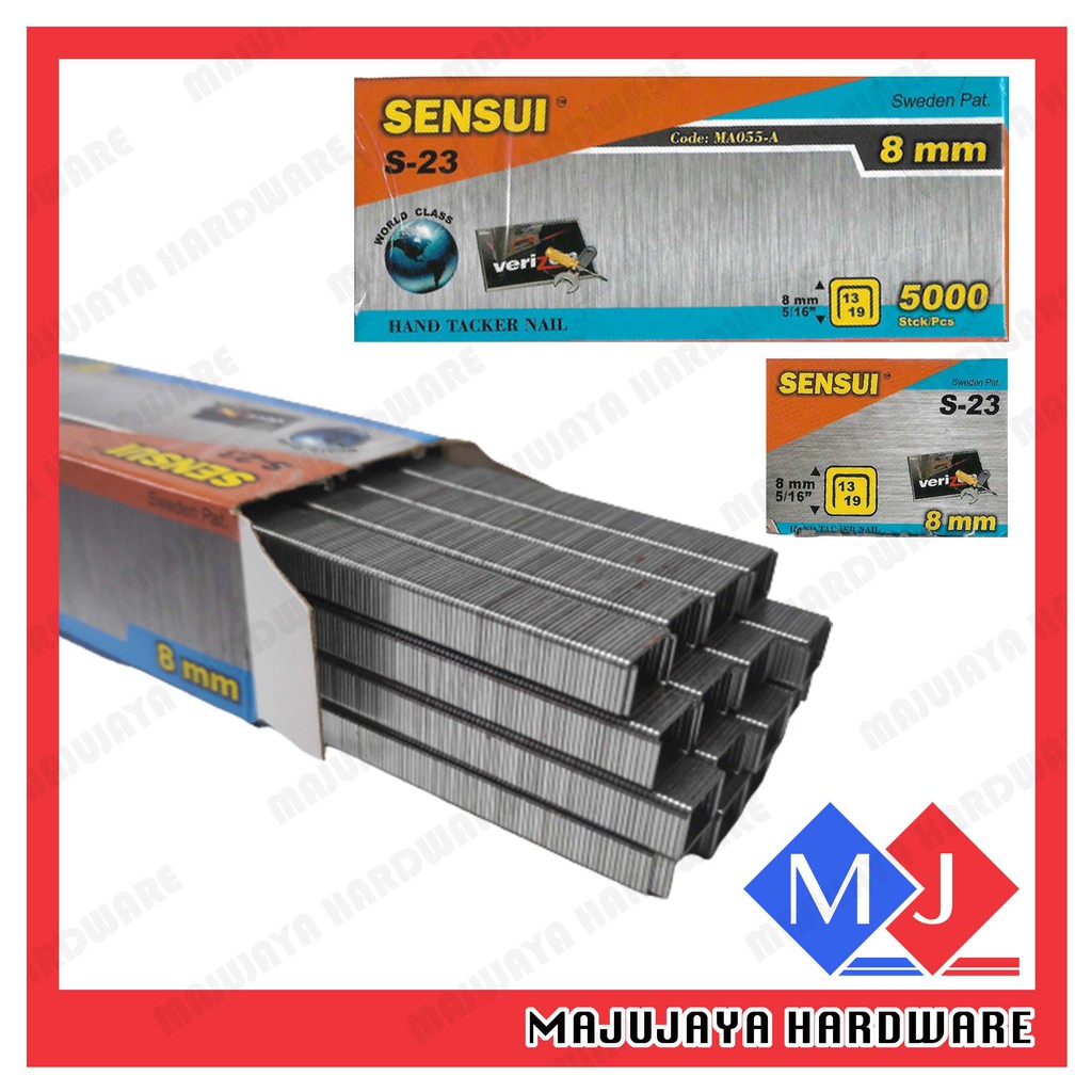 SENSUI 6mm Hand Staple Gun Refill Nail Hand Stapler Tacker Gun Fineline ...