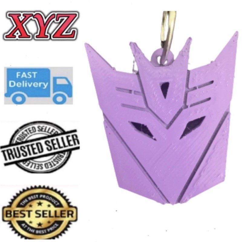 Transformers Decepticons Purple Logo Keychain (100% Ready Stock Fast ...