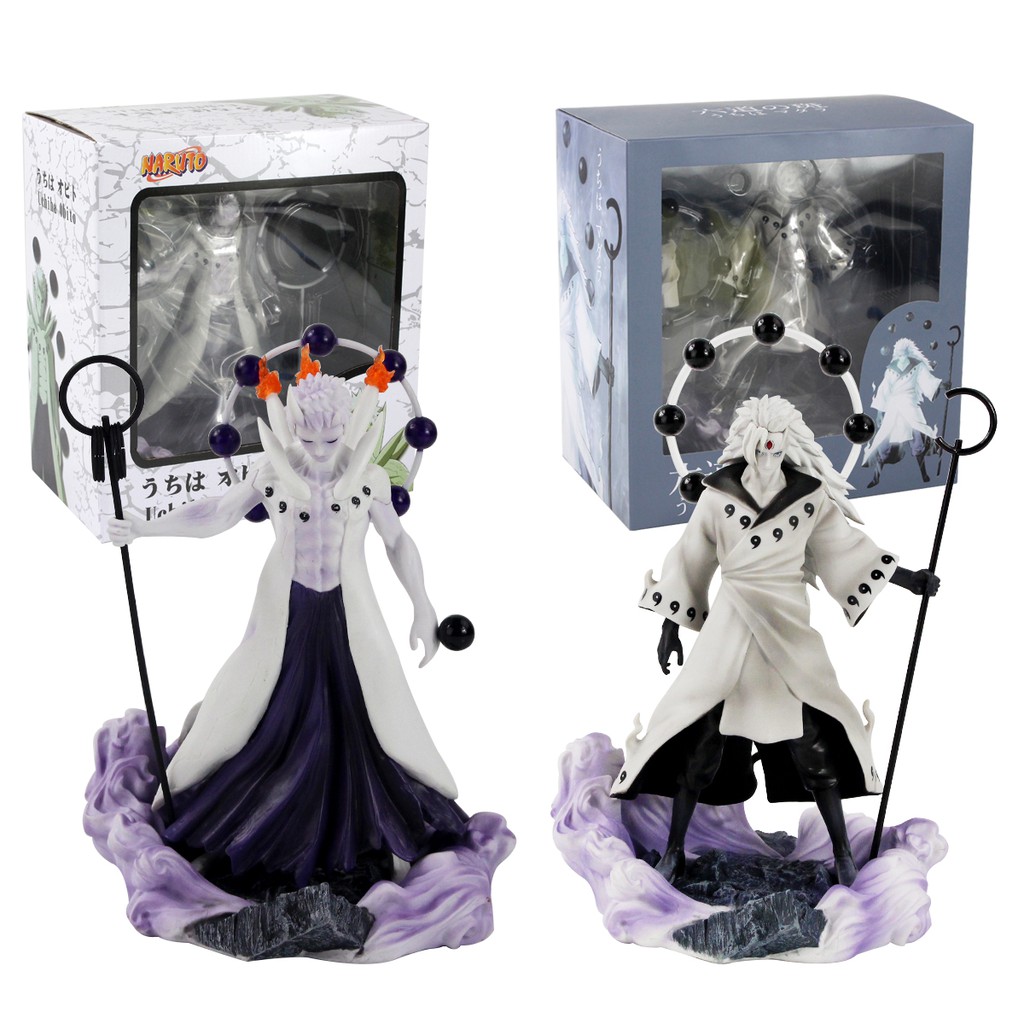 25-27cm Anime Naruto Action Figures Uchiha Obito Uchiha Madara PVC ...