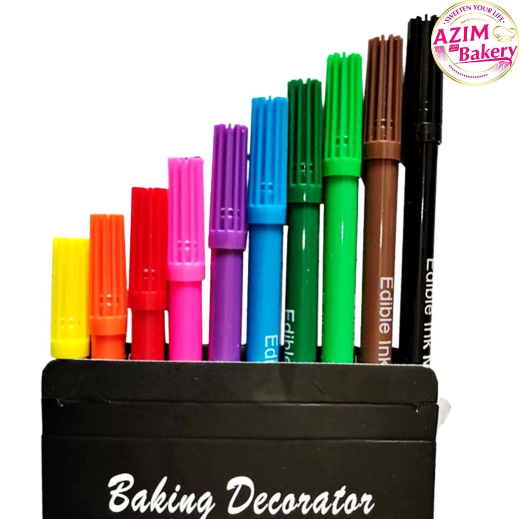 Edible Food Pen Set | Set Food Colouring Pen | Pewarna Makanan Pen ...