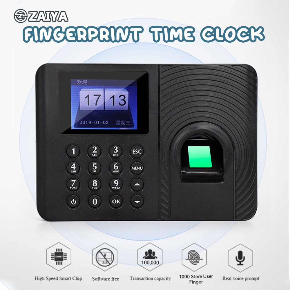FINGERPRINT TIME CLOCK Fingerprint Attendance Machine/Time Attendance ...