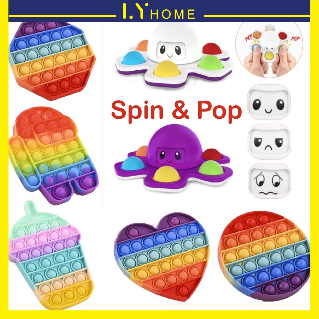 Push Pop it Press Fidget Toy Squeeze Sensory Toy | Shopee Malaysia