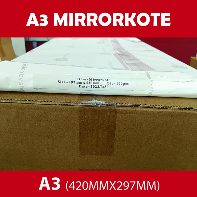 Mirrorkote Sticker Good Quality Label Sticker 100 pcs A3(420mmx297mm) | Shopee Malaysia