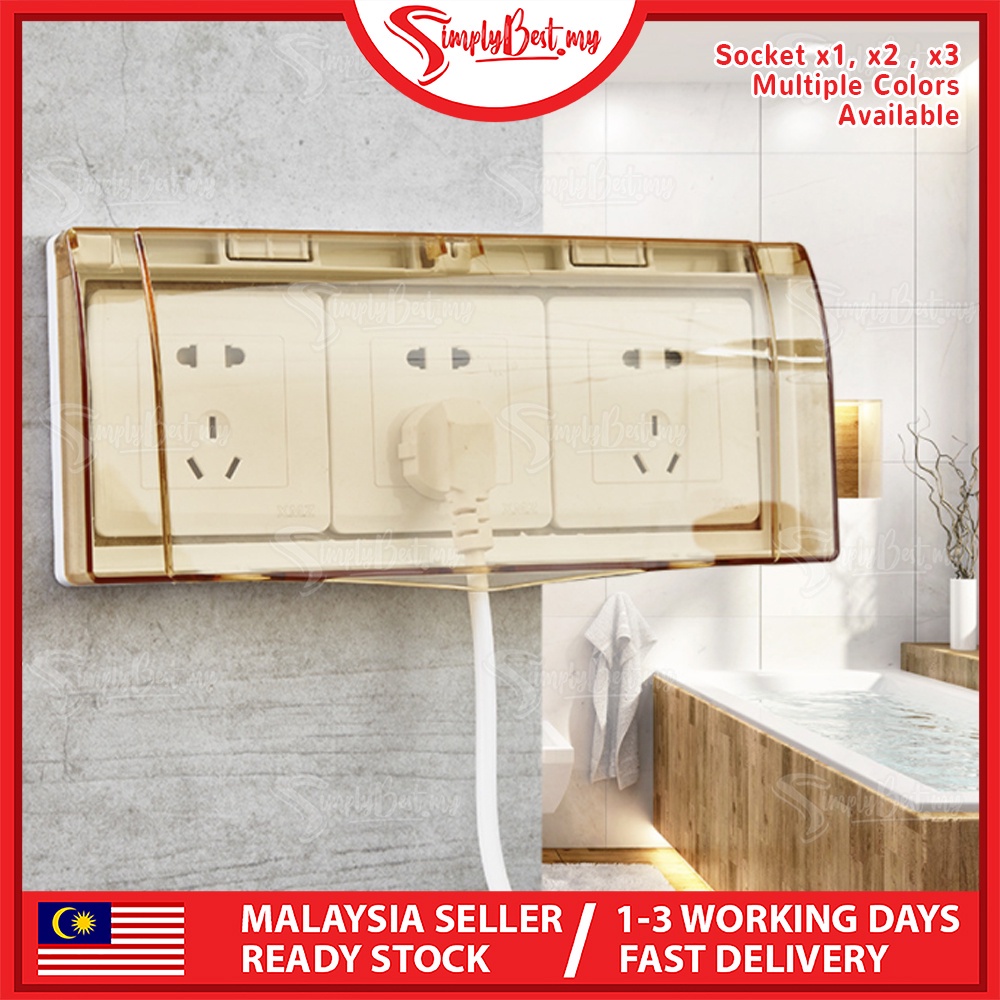 SIMPLYBEST 1/2/3 Transparent Switch Cover PVC Socket Waterproof ...