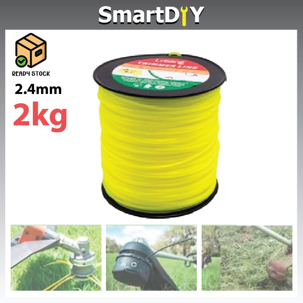 2.4mm x 2kgs GRASS TRIMMER & BRUSH CUTTER NYLON LINE 5LBS | Shopee Malaysia